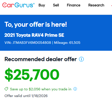 Carvana vs Carmax vs CarGurus 2026 (Who Pays More?)